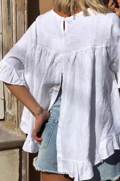 Worthier - Luxe Linen Top White – Sien Clothing