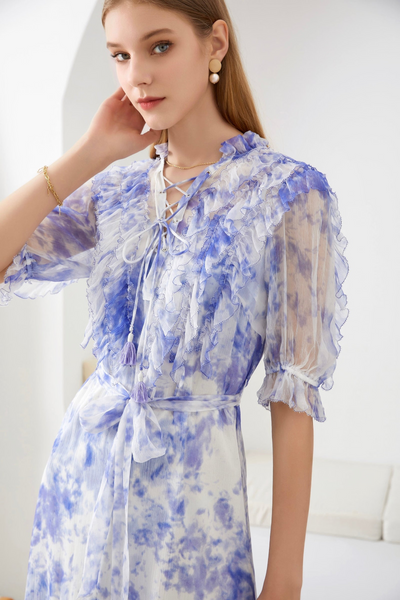 Paris Silk Dress Lavender – Sien Clothing