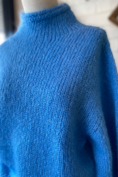 Roll Neck Mohair Wool Jumper Blue – Sien Clothing