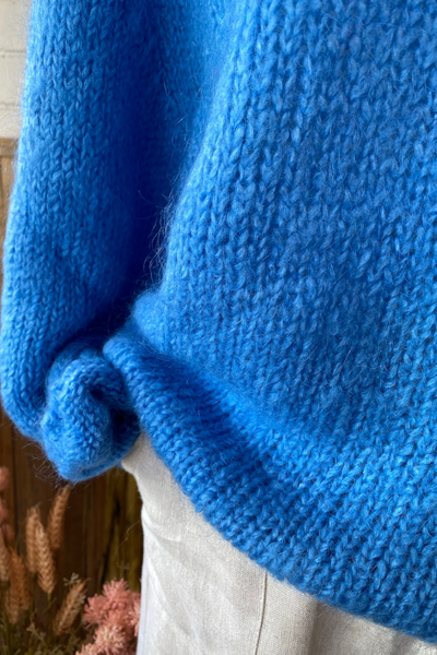 Roll Neck Mohair Wool Jumper Blue – Sien Clothing