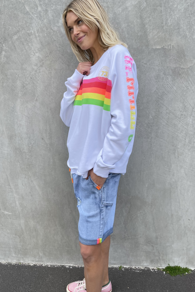 Cat Hammill - Rainbow Sweat White – Sien Clothing